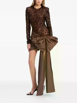 Remain Birger Christensen Sequin Bow Mini Dress