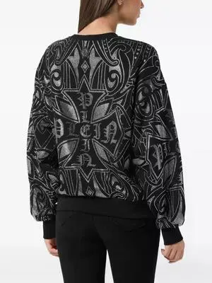 Philipp Plein Strass Gothic Sweatshirt
