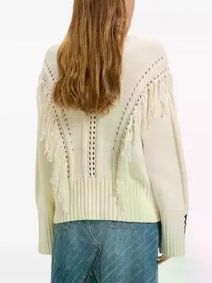 BOSS Cable-knit Fringe Sweater