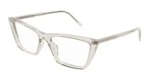 Saint Laurent Full Rim Eyeglasses - Beige Beige Transpare