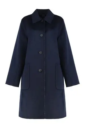 Blue Wool Coats For Women