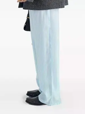 Prada Striped Silk Trousers