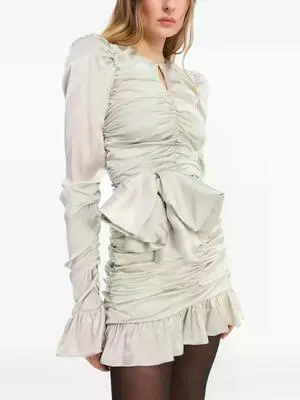 ROTATE BY BIRGER CHRISTENSEN Bow Ruffled Mini Dress