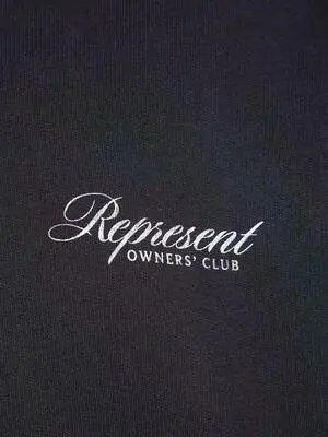 REPRESENT Logo-print Hoodie - Black