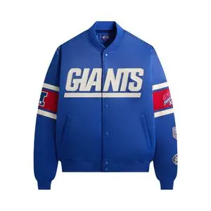 Kith Nfl New York Giants Satin Bomber Jacket