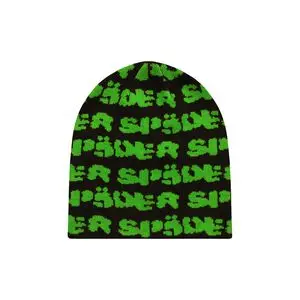 SP5DER Fuzzy Logo Skully - Black