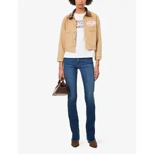 MOTHER The Workwear Cropped Stretch-denim Jacket