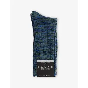 Falke Brooklyn Stretch Cotton-Blend Socks Water