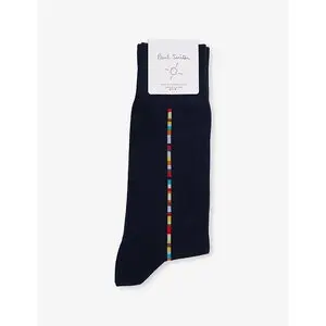 Paul Smith Vittore Striped Cotton-blend Socks - Blue