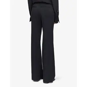 JOSEPH Tailored Flared Stretch-wool Trousers