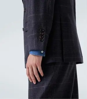Brunello Cucinelli Checked Cashmere And Wool Suit