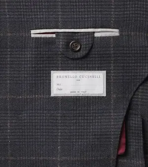 Brunello Cucinelli Checked Cashmere And Wool Blazer