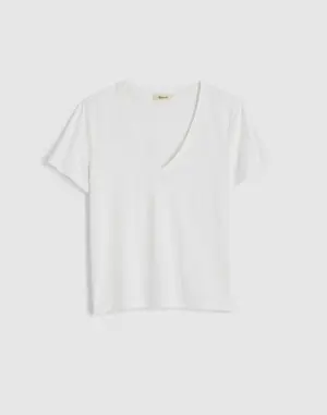 Madewell Allday Jersey V-neck Tee - White