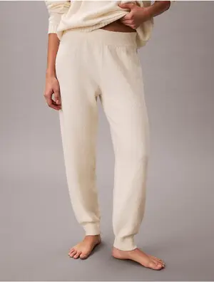 Calvin Klein Plush Terry Sleep Jogger - Ivory
