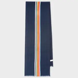 Paul Smith Dark Central Multi Stripe Scarf
