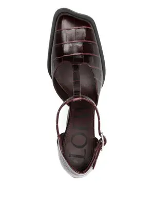 Loewe Onda Leather Pumps - Red