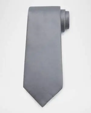TOM FORD Silk Twill Tie - Nickel