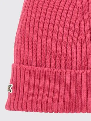 Lacoste Ribbed Beanie - Cherry
