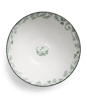 Harrods Fine Bone China Toile Bowl - Green