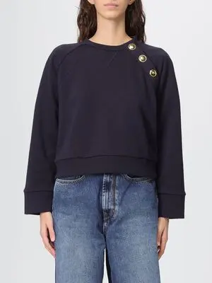 Pinko Button Detailed Sweatshirt - Blue
