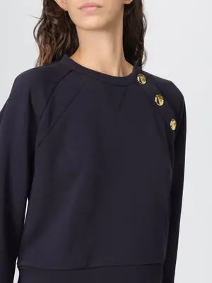 Pinko Button Detailed Sweatshirt - Blue