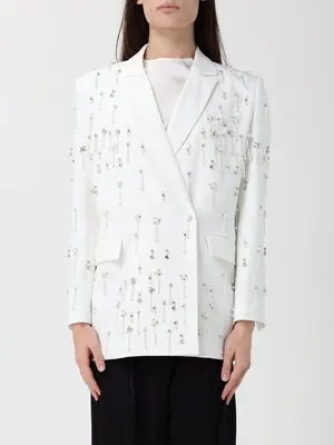 Pinko Embellished Double Breasted Jacket - White