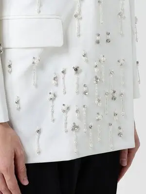 Pinko Embellished Double Breasted Jacket - White