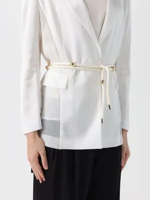 Pinko Belted Blazer - White