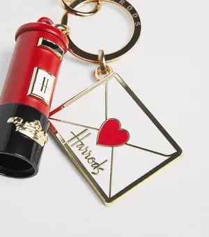 Harrods Metal Post Box And Letter Keyring