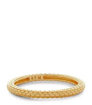 Monica Vinader Yellow-plated Sterling Silver Heirloom Stacking Ring - Gold