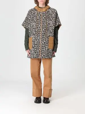 TWINSET Animal Print Cape - Yellow Cream