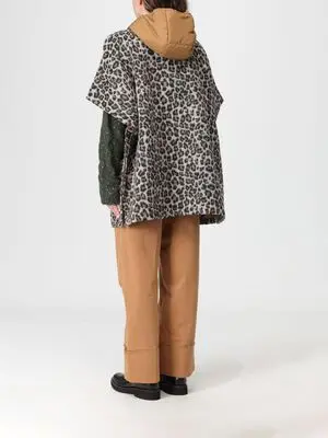 TWINSET Animal Print Cape - Yellow Cream