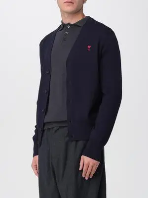 AMI Paris V-neck Cardigan - Navy