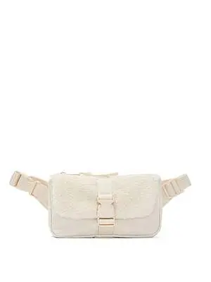 Pink Nylon Convertible Sling Bag - Beige