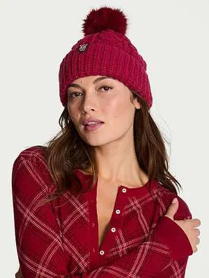 Victoria's Secret Cable-knit Pom Beanie - Red