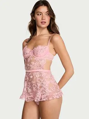 Victoria'S Secret Dream Angels Twinkle Strap Lace Mini Slip Dress In Black  - 60% Off | Editorialist
