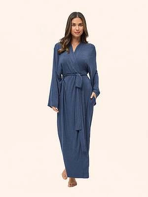 Victoria's Secret Papinelle Kate Modal Soft Maxi Robe - Blue