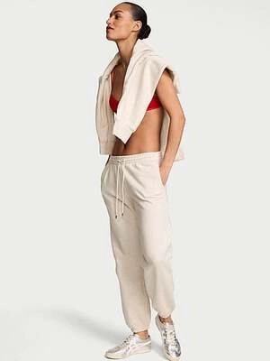 Victoria's Secret Angel Essentials Iconic Fleece Relaxed Jogger Sweatpant - Beige