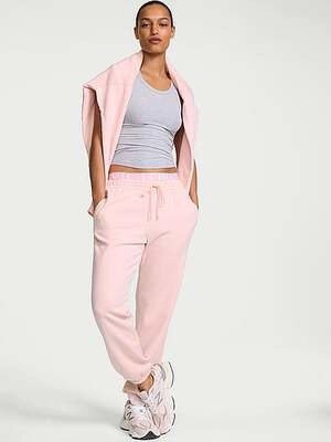 Victoria's Secret Angel Essentials Iconic Fleece Relaxed Jogger Sweatpant - Pink
