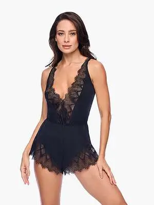 Victoria's Secret Cosabella Allure Sleep Romper Black