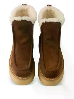 Prada Shearling-trimmed Platform Boots