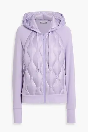 HOLDEN Fleece-paneled Quilted Shell Down Hoodie - Lavender