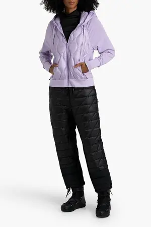 HOLDEN Fleece-paneled Quilted Shell Down Hoodie - Lavender