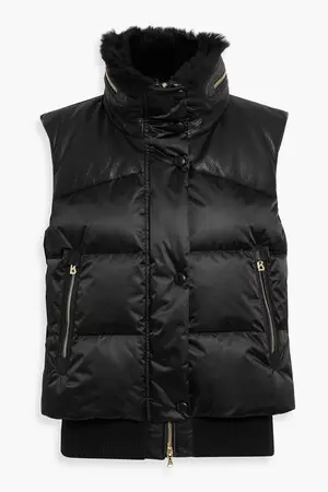 Bogner Nelli Leather-paneled Quilted Down Vest
