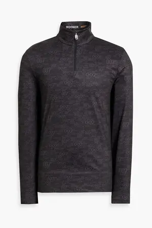 Bogner Printed Stretch Half-zip Base Layer