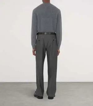 Burberry Cashmere-blend Slim Sweater - Grey