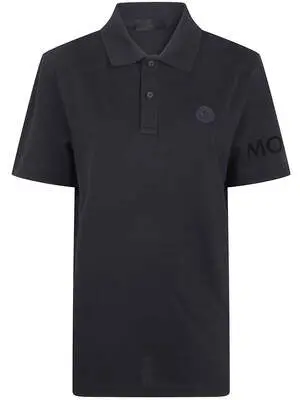 Moncler Short Sleeves Polo - Black