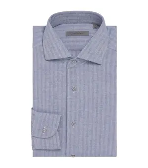 Corneliani Cotton Herringbone Shirt