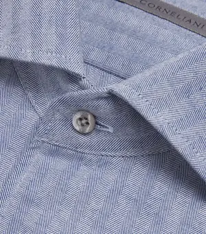 Corneliani Cotton Herringbone Shirt