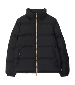 Burberry Down Checked-tape Puffer Jacket